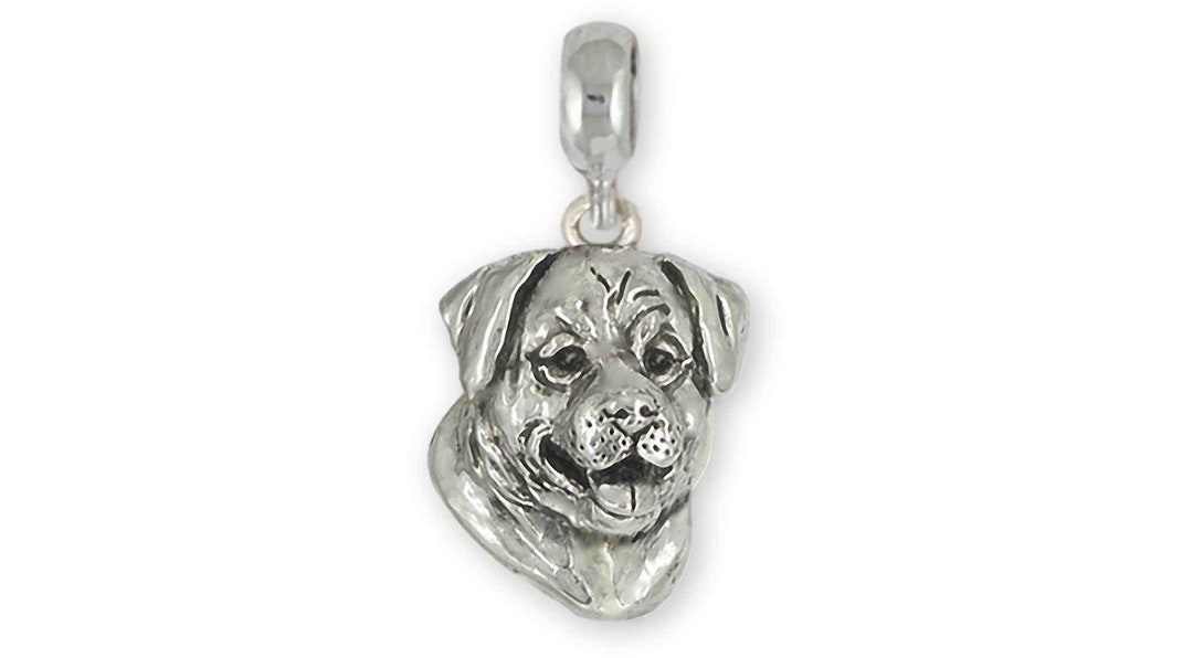 Rottweiler Jewelry Sterling Silver Handmade Rottweiler Charm Slide This ...