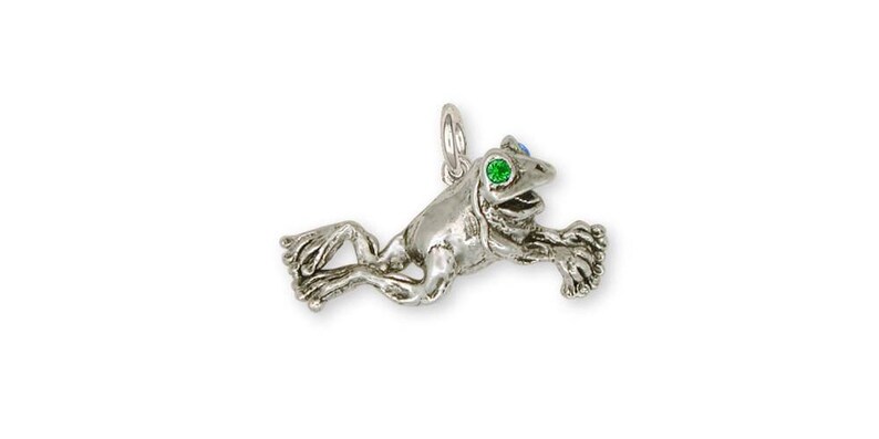 Frog Jewelry Frog Charm Jewelry Sterling Silver Handmade Frog | Etsy