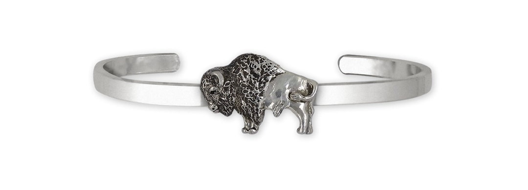 Bison Bracelet Sterling Silver Handmade Bison and Buffalo Jewelry UBS2 ...