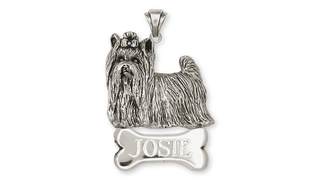 Yorkie Yorkshire Terrier Pendant Jewelry Sterling Silver Handmade Dog ...
