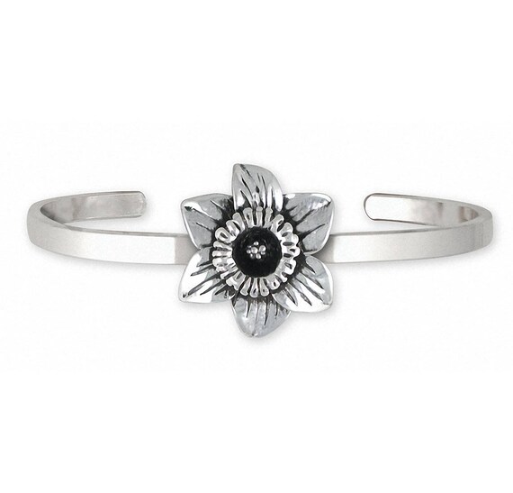 Daffodil Bracelet Jewelry Sterling Silver Handmade Flower | Etsy