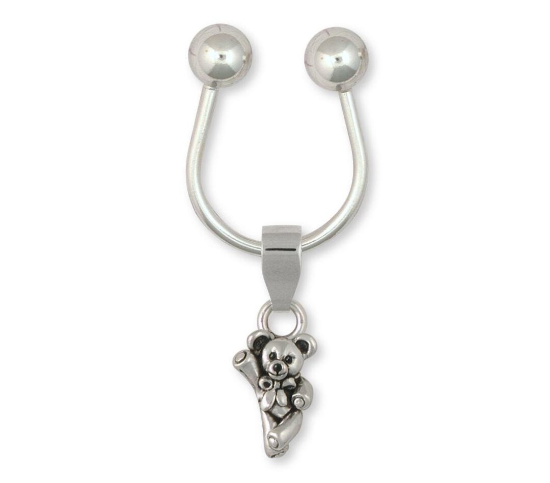 Teddy Bear Jewelry Teddy Bear Key Ring Jewelry Sterling Silver Handmade ...