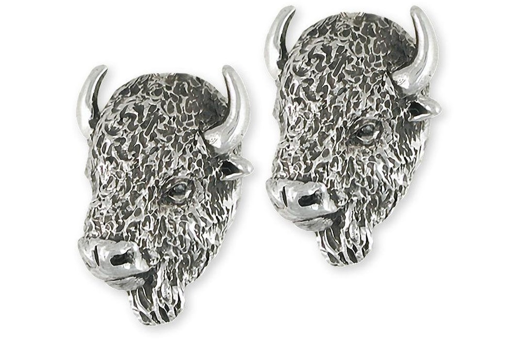 Bison Jewelry Buffalo Cufflinks Jewelry Sterling Silver - Etsy España