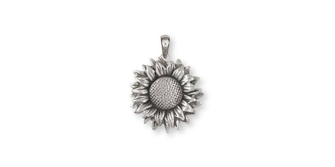Sunflower Jewelry Sunflower Pendant Jewelry Sterling Silver Handmade ...
