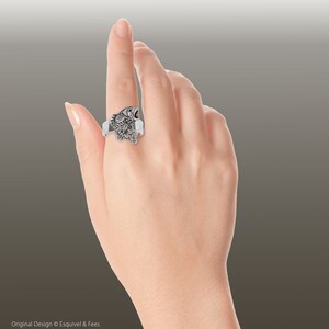 Wide Mouth Bass Ring Sterling Silver Handmade Wide Mouth Bass Jewelry ...