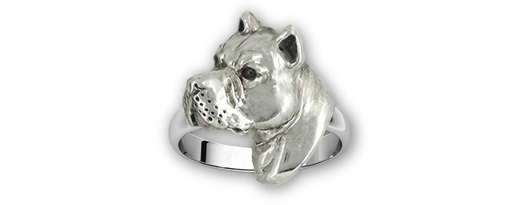 Pit Bull Ring Jewelry Sterling Silver Handmade Pit Bull Ring PTB14-R - Etsy