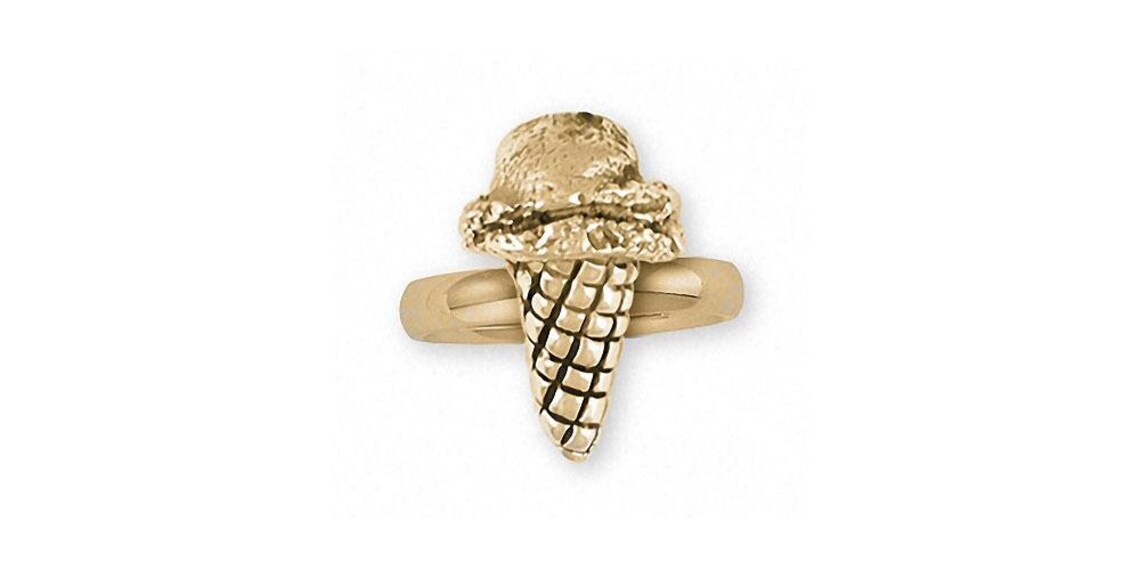 Ice Cream Cone Jewelry Ice Cream Cone Ring Jewelry 14k Gold - Etsy