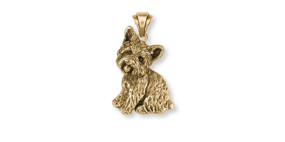 Yorkie Yorkshire Terrier Pendant Jewelry Gold Vermeil Yorkie Yorkshire ...