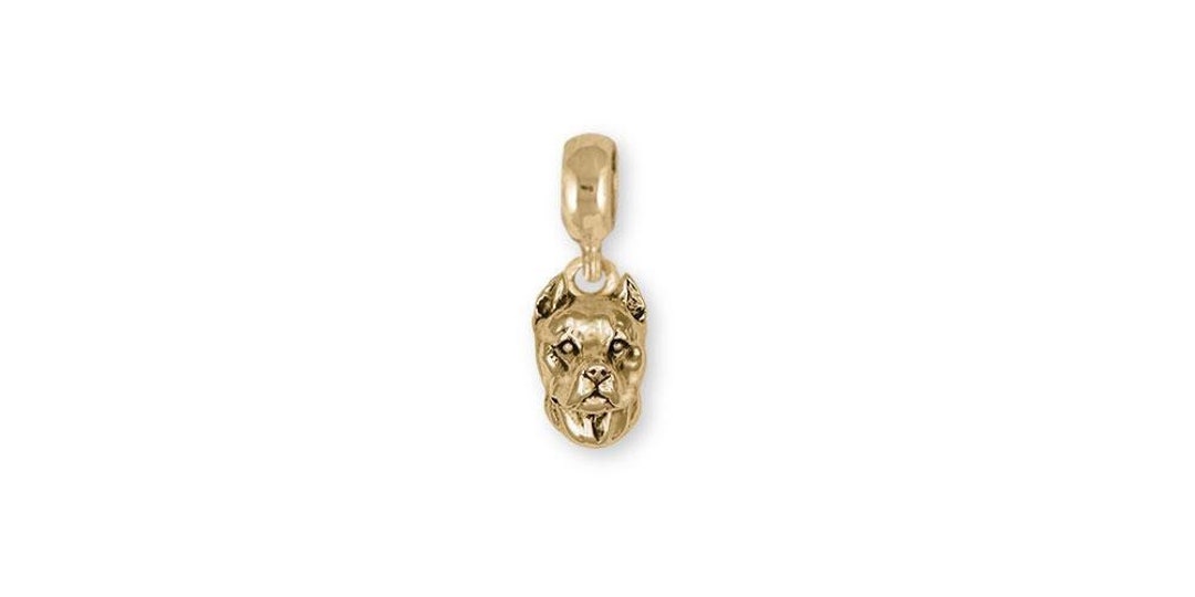 Pit Bull Jewelry 14k Gold Handmade Pit Bull Charm Slide This Charm Will ...