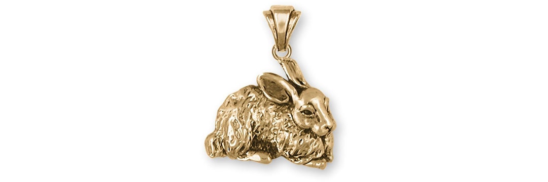 Rabbit Jewelry 14k Gold Vermeil Handmade Bunny Rabbit Pendant RA11-PVM ...