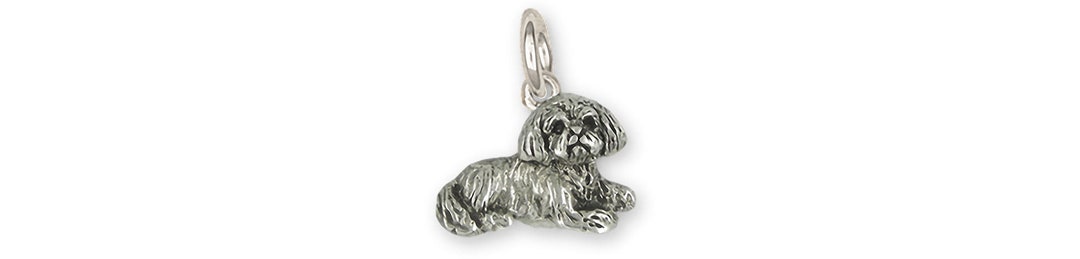 Shih Tzu Jewelry Sterling Silver Handmade Shih Tzu Charm SZ41-C - Etsy