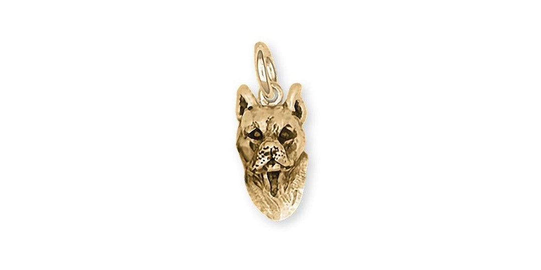 Pit Bull Jewelry 14k Gold Handmade Pit Bull Charm PT16-CG - Etsy