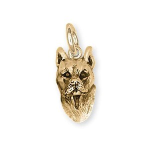 Pit Bull Jewelry 14k Gold Handmade Pit Bull Charm PT16-CG - Etsy