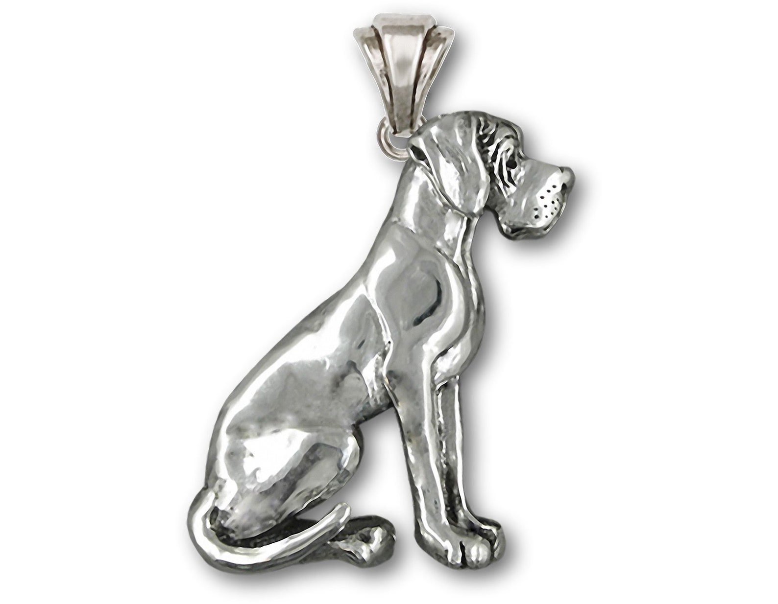 Great Dane Jewelry Sterling Silver Handmade Great Dane Pendant - Etsy