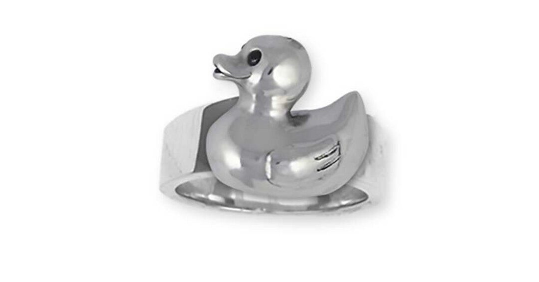 Rubber Ducky Jewelry Sterling Silver Rubber Duck Ring Jewelry - Etsy