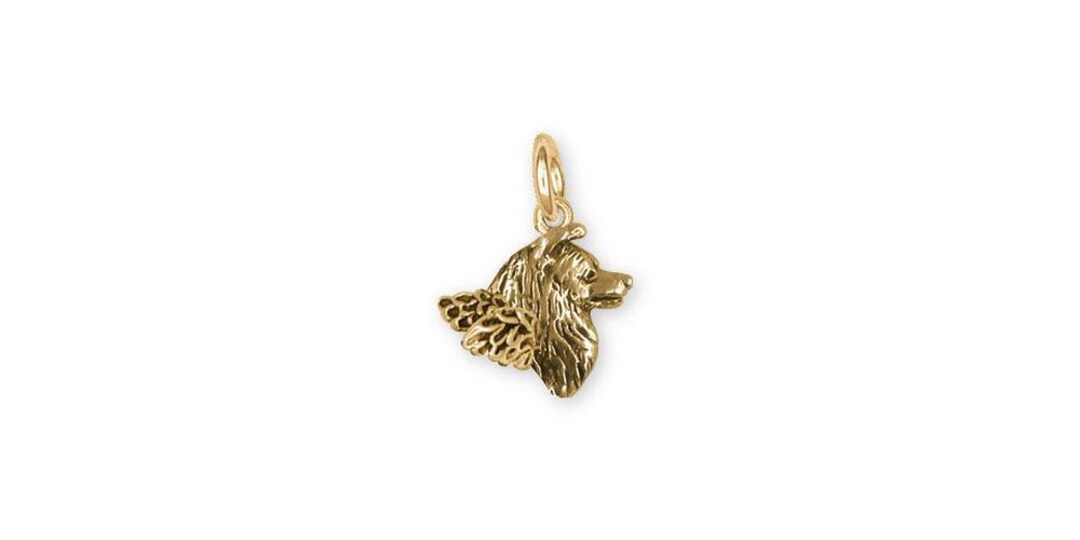 Sheltie Angel Charm, 14k Gold Vermeil Shetland Sheepdog Dog Charm ...