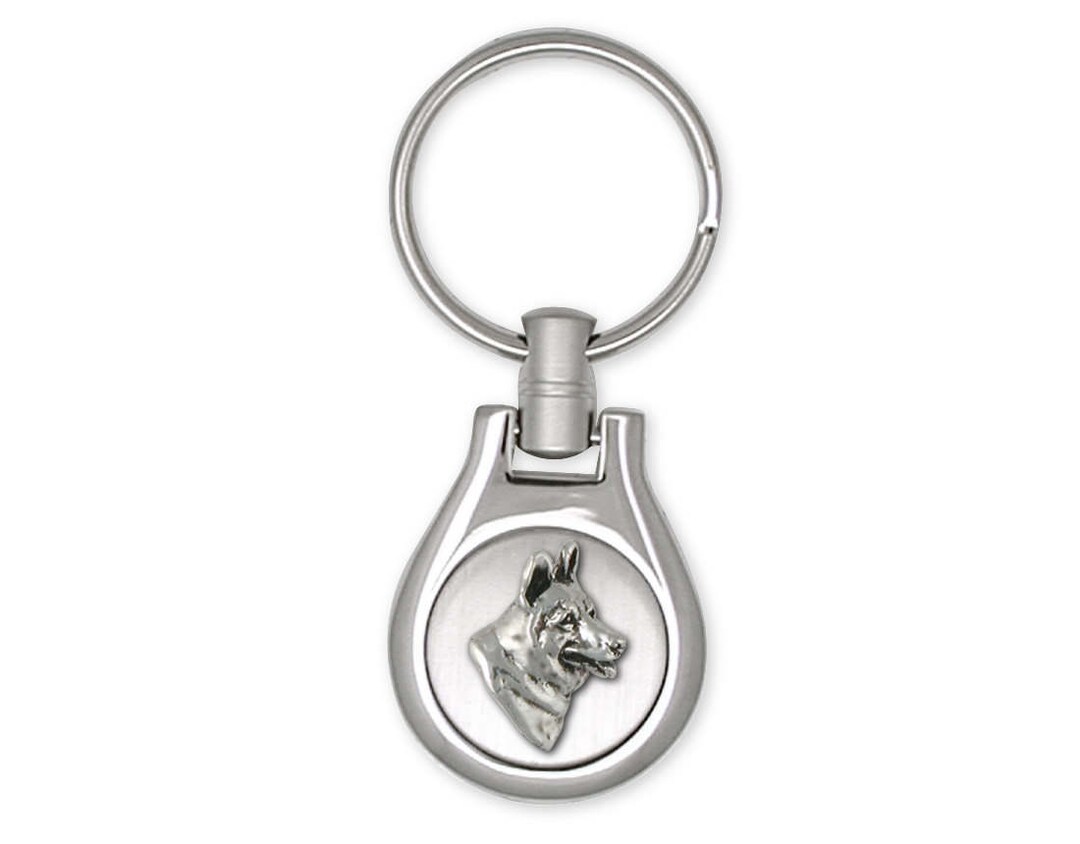 German Shepherd Key Ring Jewelry Sterling Silver Handmade Dog Key Ring ...