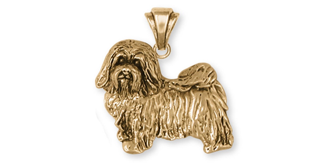 Havanese Pendant 14k Yellow Gold Vermeil Dog Jewelry HV6-PVM - Etsy