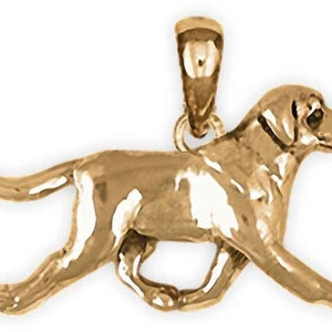 Labrador Retriever Jewelry 14k Gold Handmade Labrador Pendant LB93X-PG ...