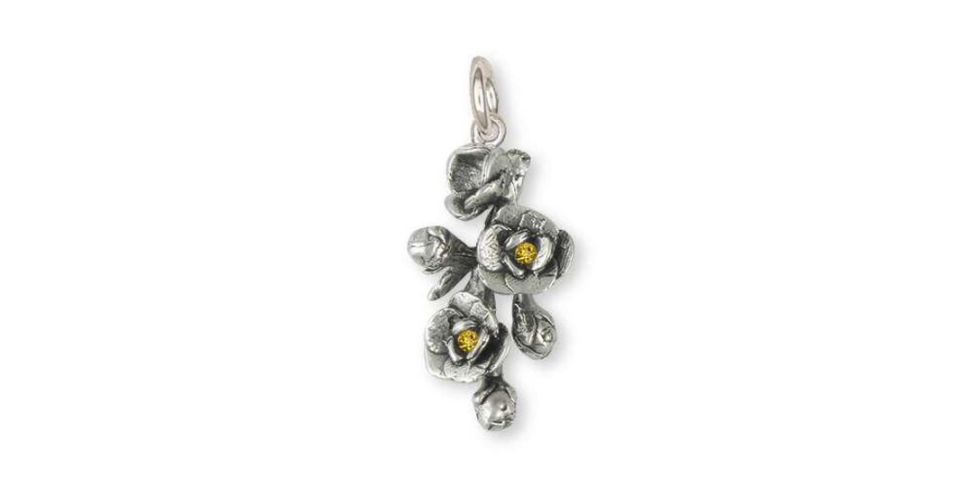 Magnolia Jewelry Magnolia Charm Jewelry Sterling Silver Handmade Flower ...