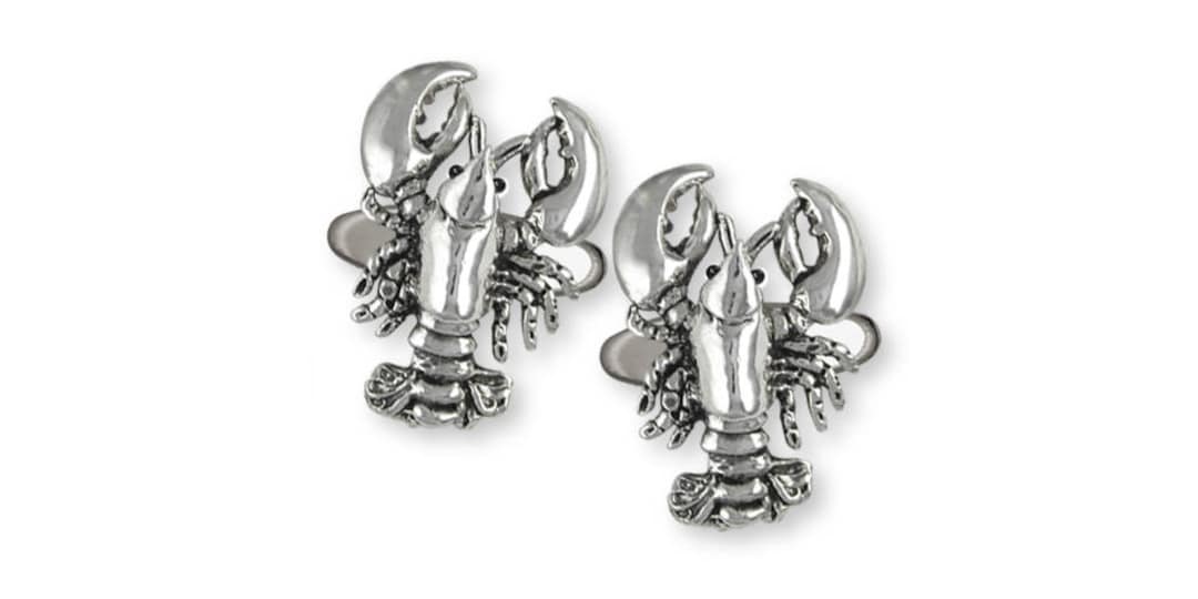 Lobster Cufflinks Jewelry Sterling Silver Handmade Sealife Cufflinks ...
