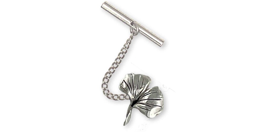 Ginkgo Tie Tack Sterling Silver Handmade Ginkgo Jewelry GNK2-TT - Etsy