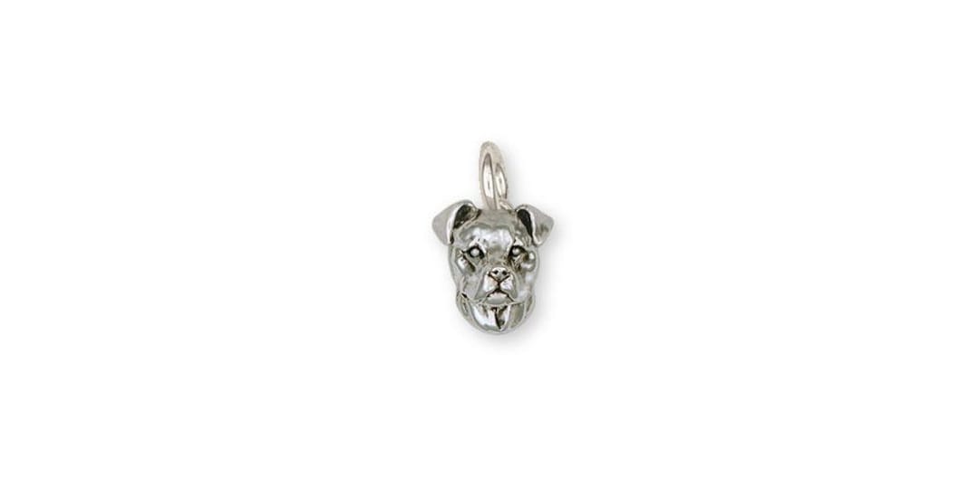 Pit Bull Jewelry Sterling Silver Handmade Pit Bull Charm PAS42X-C ...