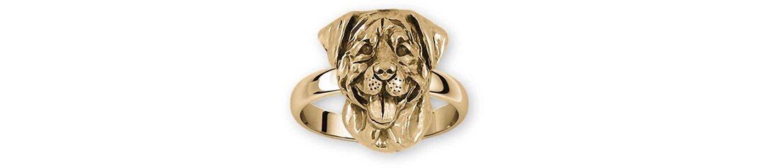 Rottweiler Ring 14k Gold Vermeil Handmade Rottweiler Jewelry RTW4-RVM ...