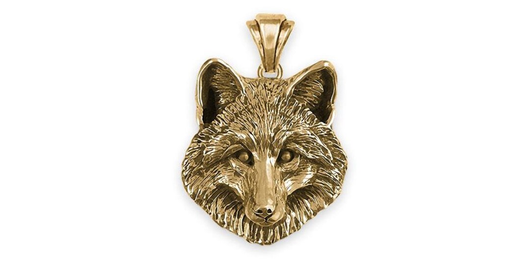 Fox Jewelry Fox Colgante Joyería 14k Oro Hecho a mano Fox - Etsy España
