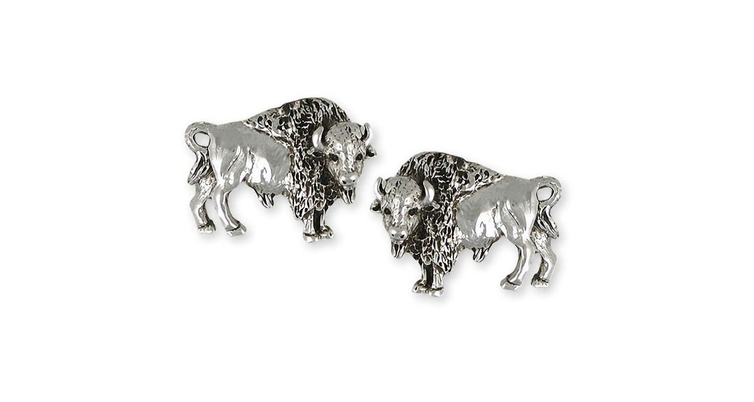 Bison Jewelry Buffalo Cufflinks Jewelry Sterling Silver Handmade Bison ...