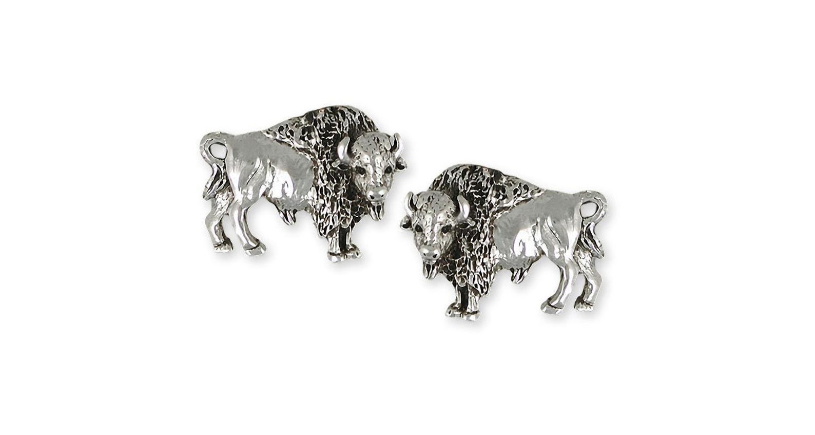 Bison Jewelry Buffalo Cufflinks Jewelry Sterling Silver Handmade Bison ...