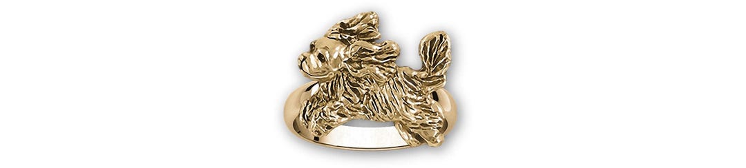 Cavalier King Charles Spaniel 14k Yellow Gold Handmade Cavalier Jewelry ...