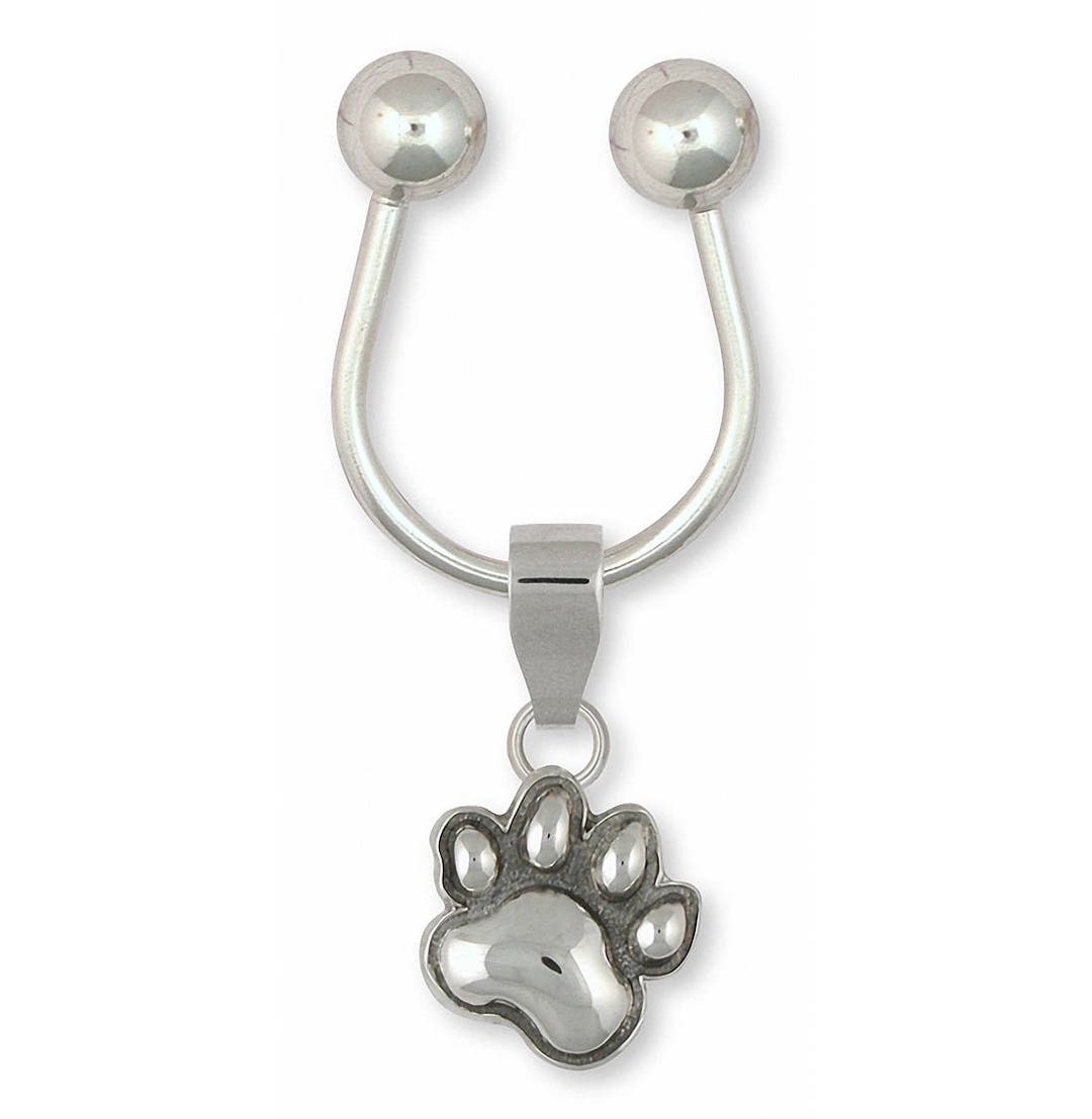 Dog Paw Jewelry Dog Paw Key Ring Jewelry Sterling Silver Handmade Dog ...