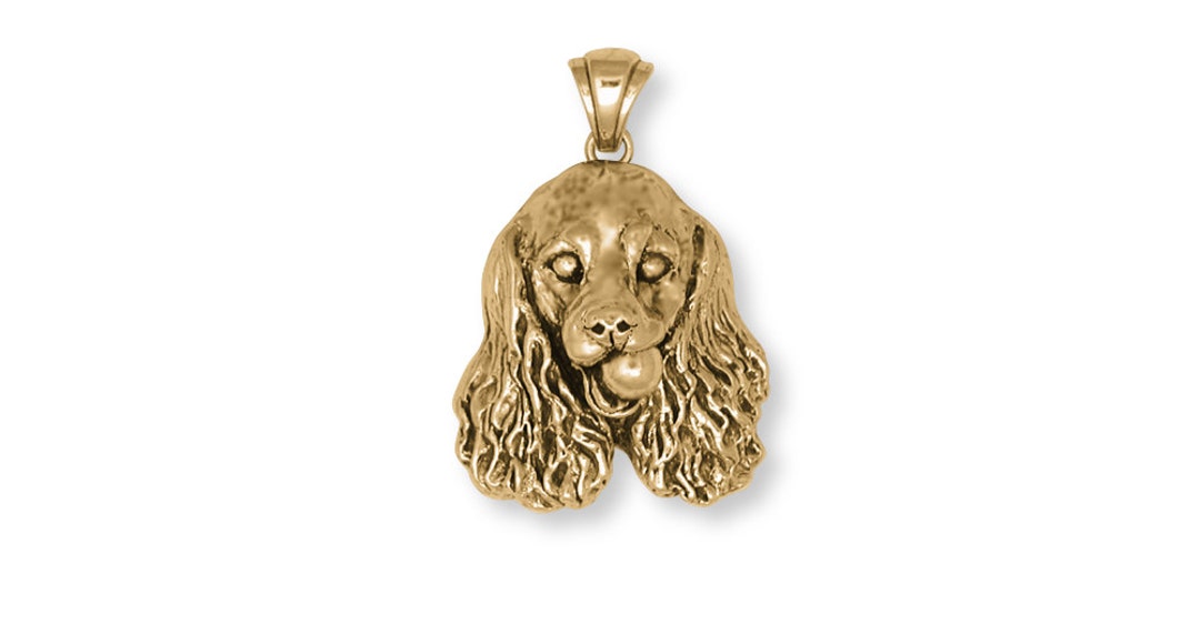 Cocker Spaniel Jewelry Cocker Spaniel Pendant 14k Yellow Gold Vermeil ...