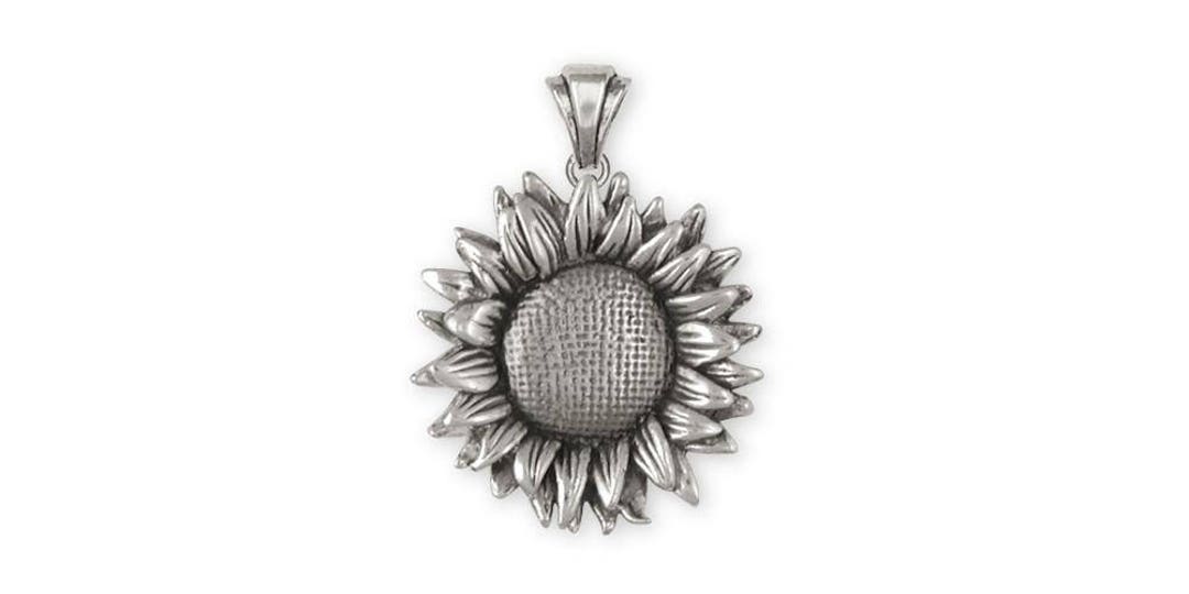 Sunflower Jewelry Sunflower Pendant Jewelry Sterling Silver Handmade ...