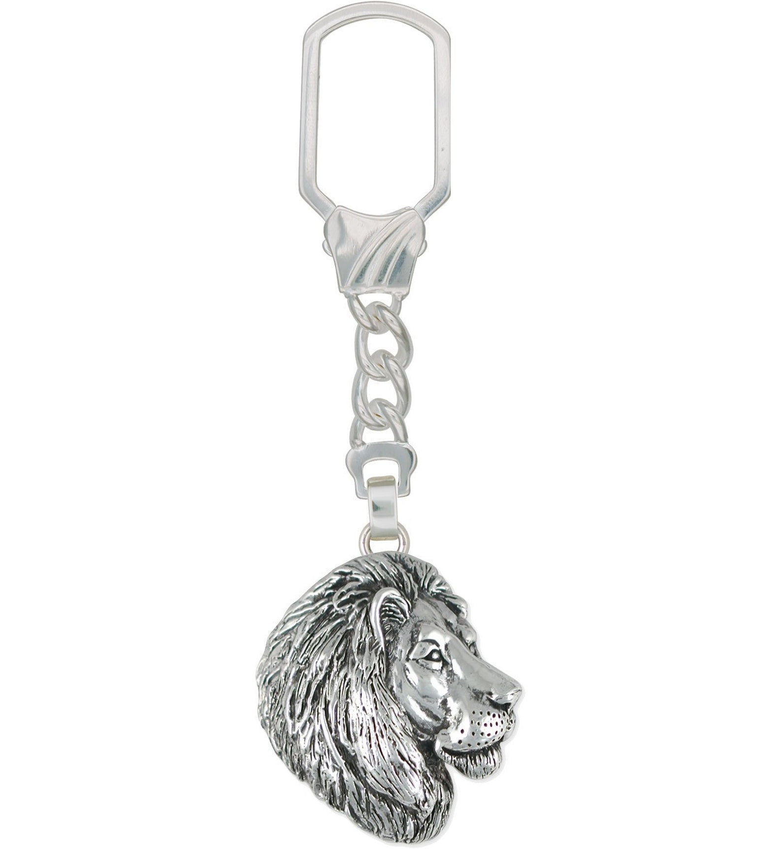 Lion Jewelry Lion Key Ring Jewelry Sterling Silver Handmade - Etsy