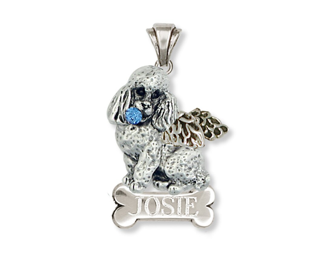 Poodle Jewelry Poodle Angel Personalized Pendant Handmade Sterling ...