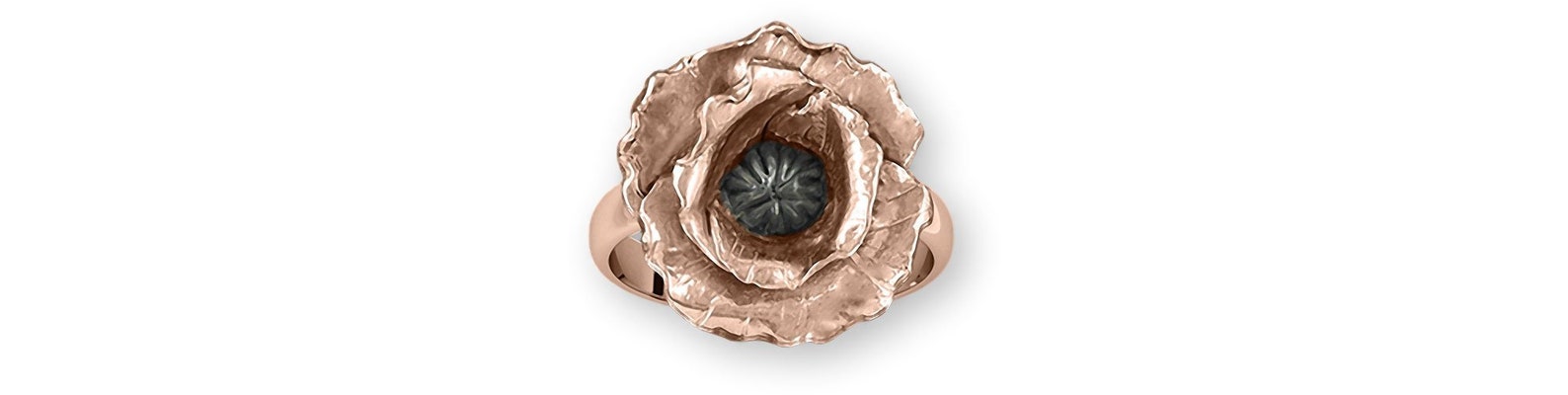 Poppy Jewelry 14k Rose Gold Handmade Poppy Ring PP1-RRG | Etsy