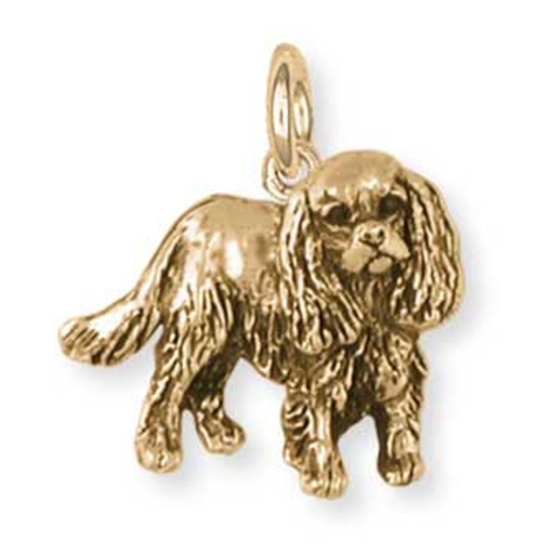 Cavalier King Charles Spaniel Jewelry Gold Vermeil Handmade Dog Charm ...