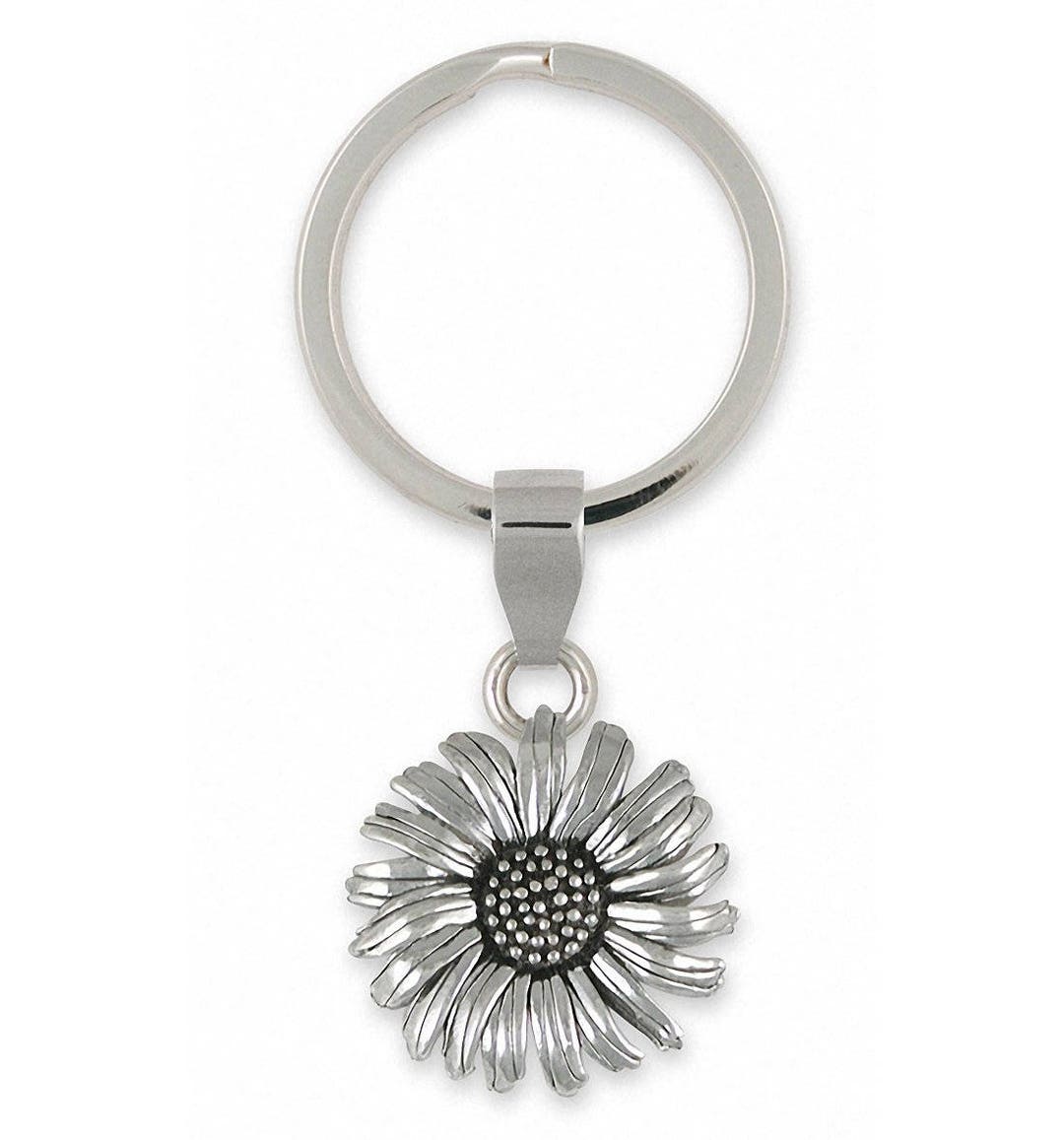 Daisy Jewelry Daisy Key Ring Jewelry Sterling Silver Handmade Flower ...