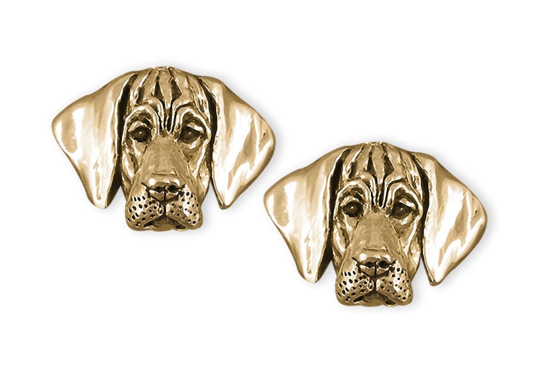Great Dane Jewelry 14k Gold Handmade Great Dane Puppy Cufflinks GDN20 ...
