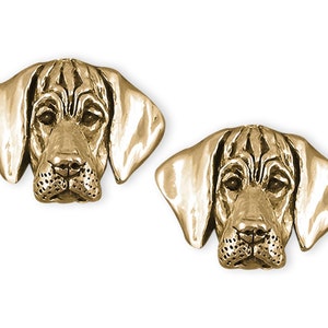 Great Dane Jewelry 14k Gold Handmade Great Dane Puppy Cufflinks GDN20 ...