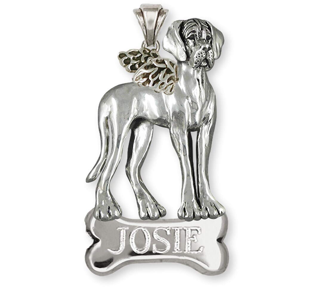 Great Dane Angel Jewelry Sterling Silver Handmade Great Dane Pendant ...