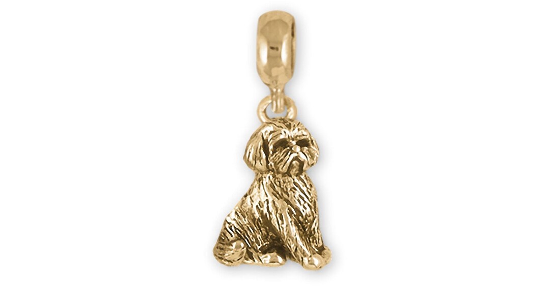 Shih Tzu Jewelry 14k Yellow Gold Handmade Shih Tzu Charm Slide This ...