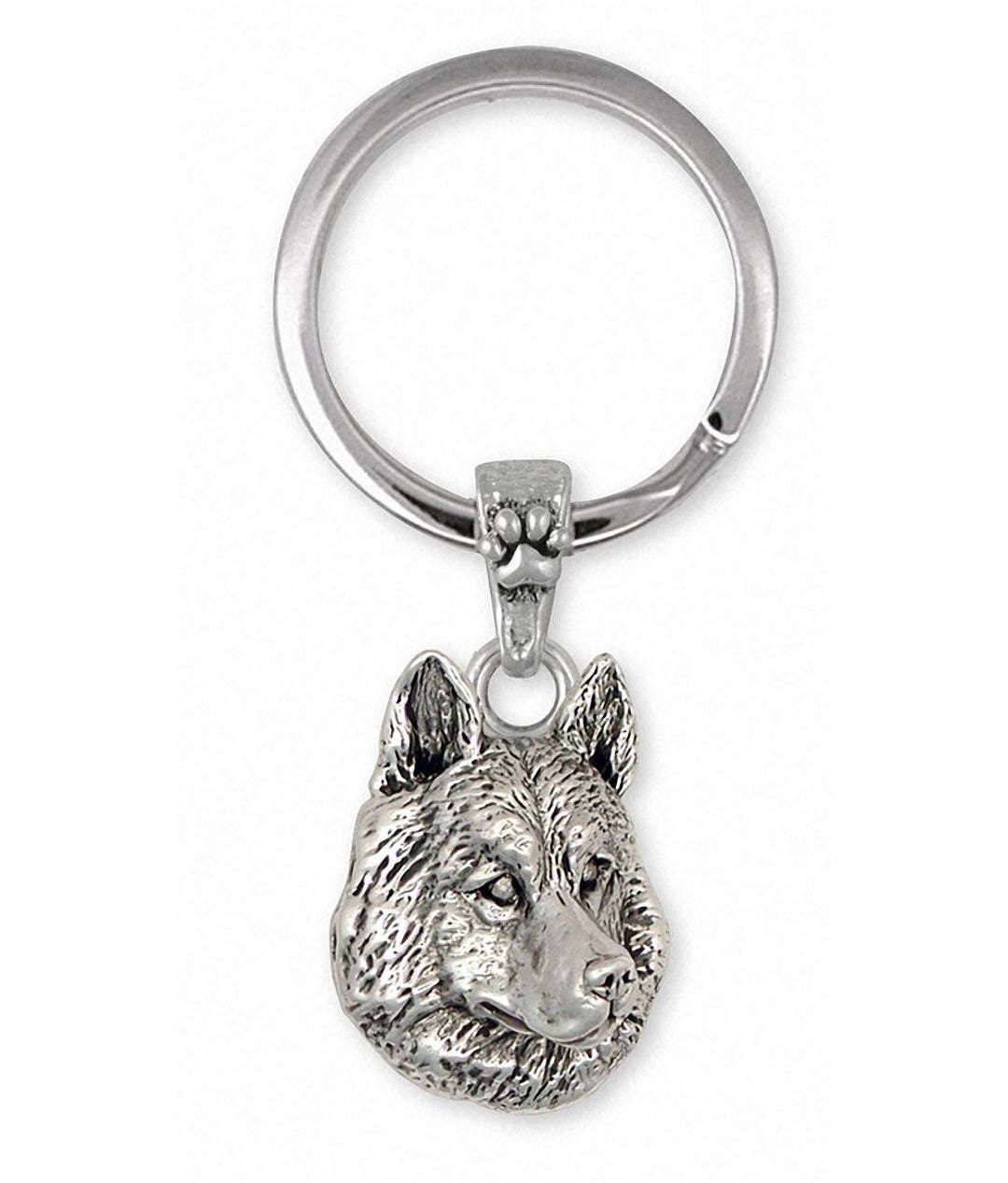 Siberian Husky Jewelry Siberian Husky Key Ring Jewelry Sterling Silver ...