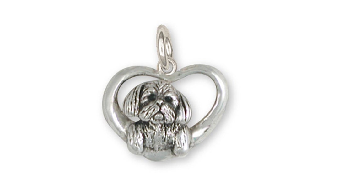 Shih Tzu Jewelry Shih Tzu Charm Handmade Silver Shih Tzu Jewelry SZ23-C ...
