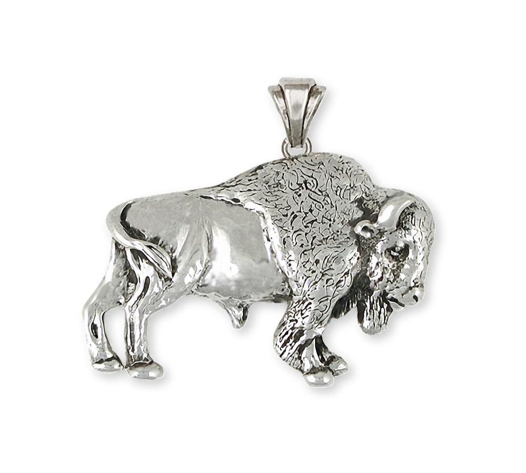 Bison Jewelry Buffalo Pendant Jewelry Sterling Silver Handmade Bison ...