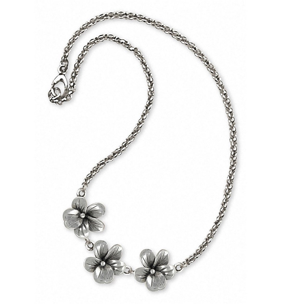 Violet Jewelry Triple Violet Necklace Jewelry Sterling Silver Handmade ...