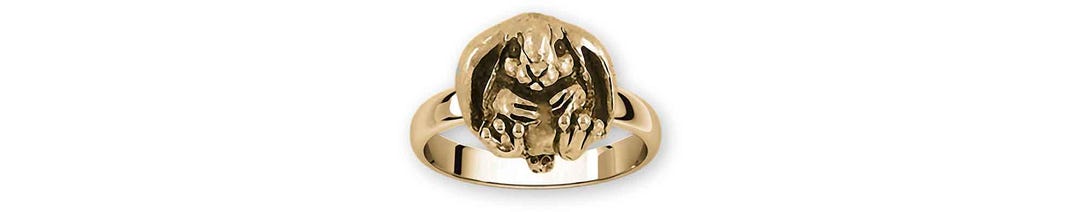 Rabbit Ring 14k Gold Vermeil Handmade Bunny Rabbit Jewelry RA21-RVM - Etsy