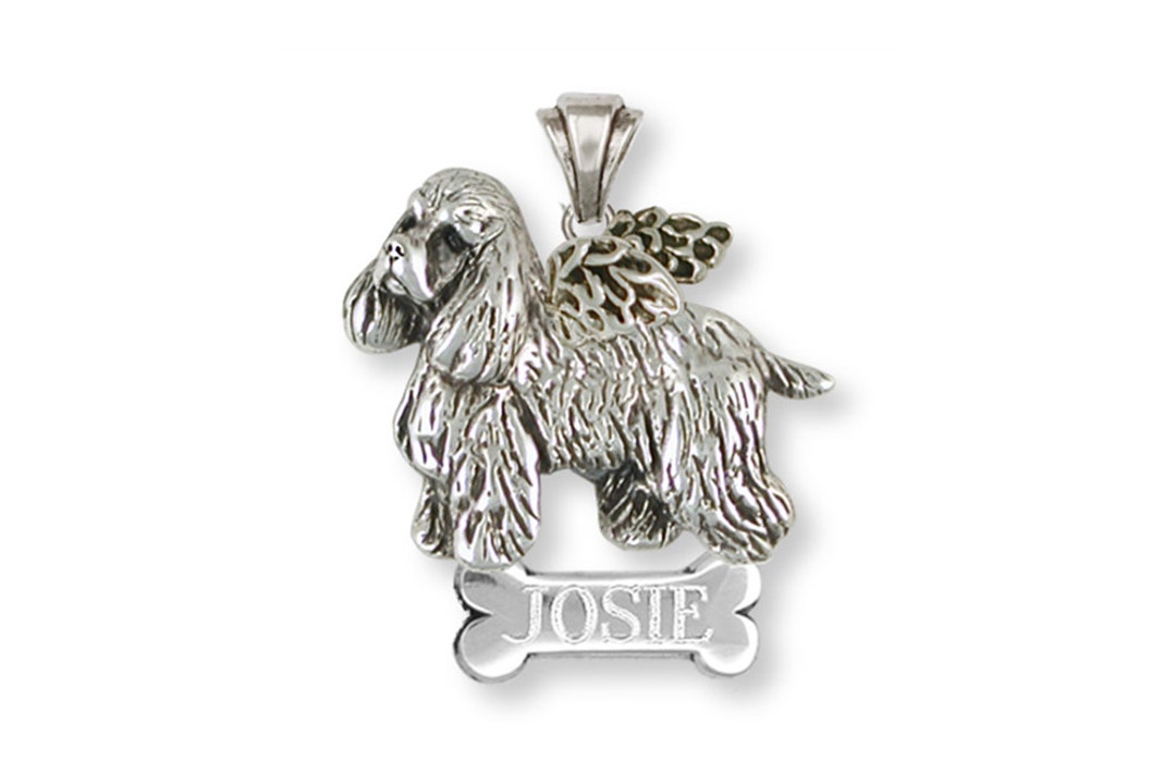 Cocker Spaniel Jewelry Cocker Spaniel Angel Pendant Handmade Sterling ...